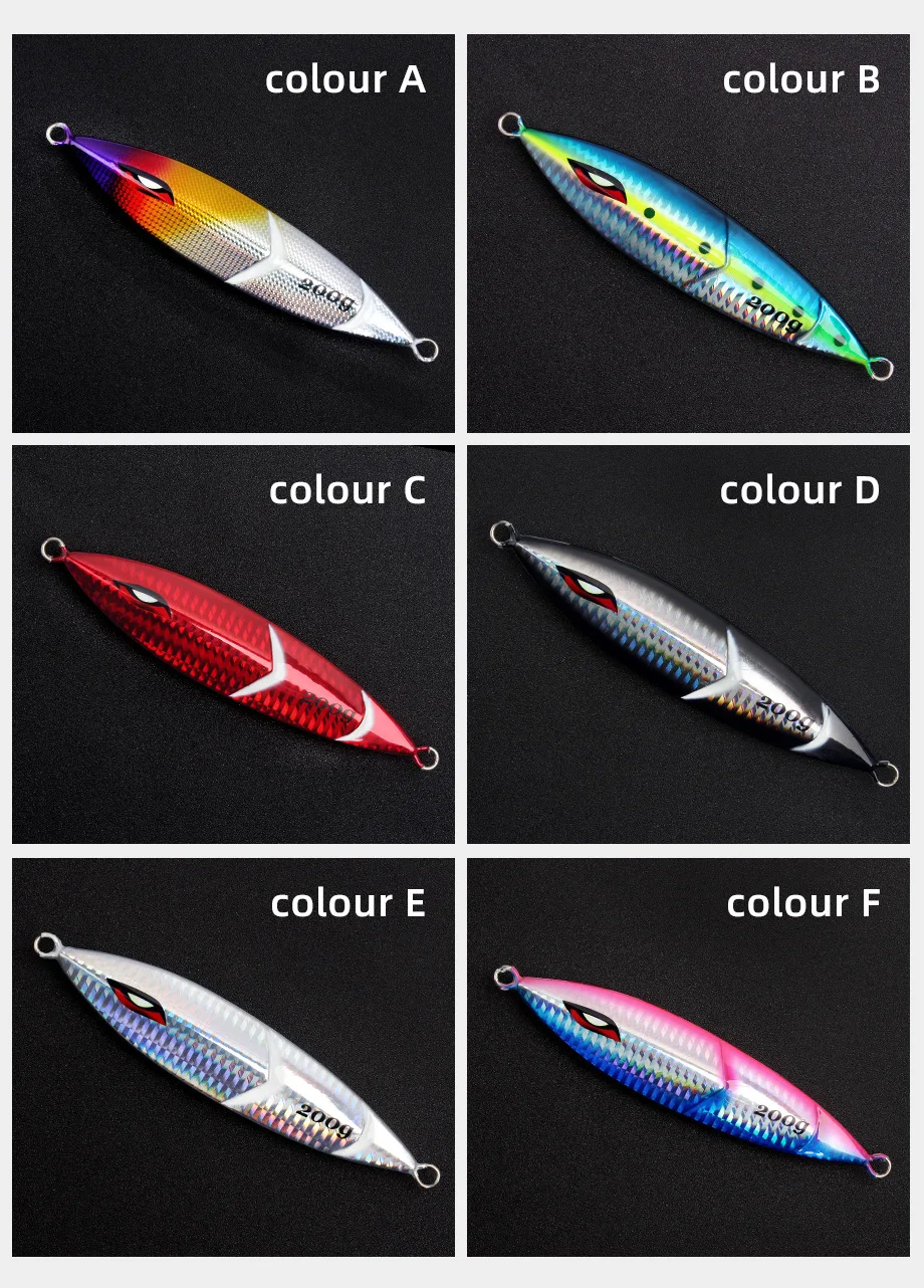 Jiggingduke Luminous UV Effect Fishing Jigs - 60g to 250g