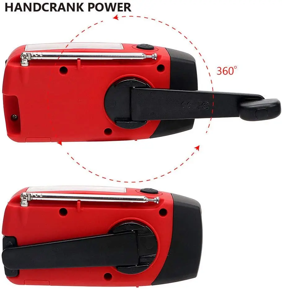 Newest Solar Hand Crank Dynamo Emergency Radio With Led Torch Wind Up ...