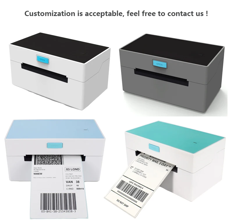 160mm/s High Speed Barcode Printer 4x6 Direct Thermal Waybill Printer 4 ...