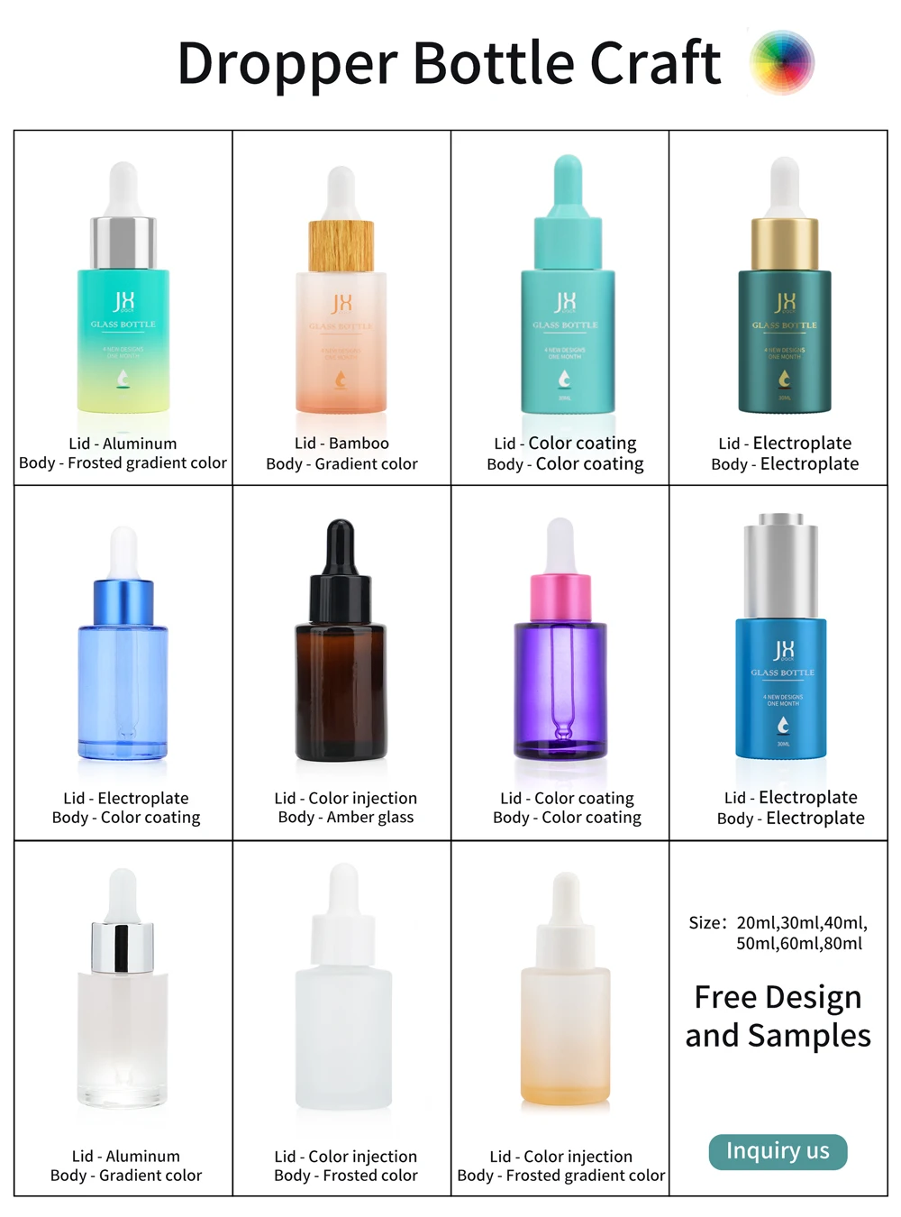 Custom Luxury Face Serum Pink Bottle - 50ml Dropper