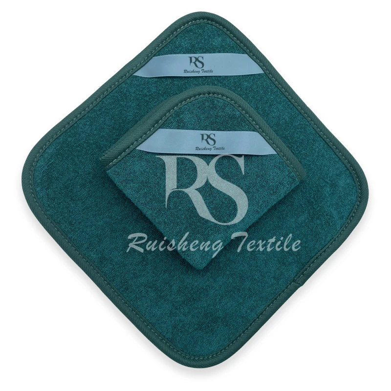 Bamboo Terry Face Clean Towel square Custom logo Eco Friendly Makeup ...