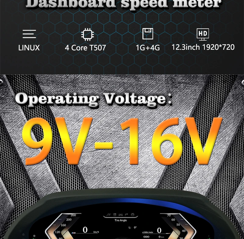 Navihua Car Speedometer Lcd Dashboard Display Digital Instrument ...