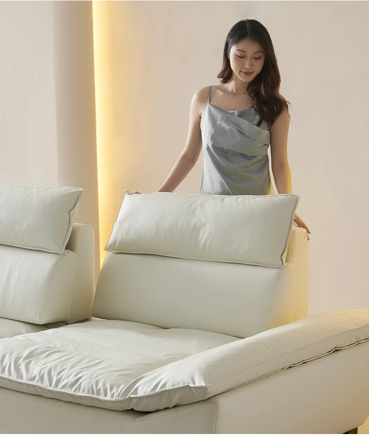 Italian Minimalist Straight Row Sailing Sofa Movable Backrest Light ...