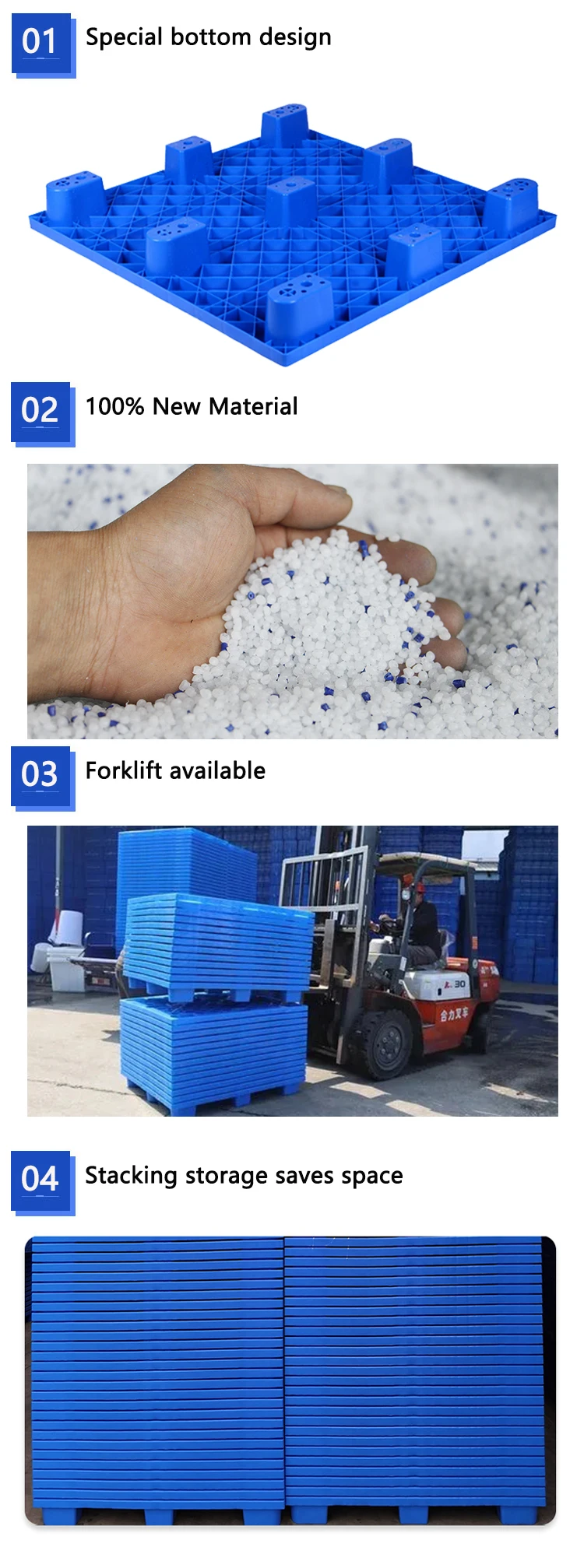 9 Legs Light-duty Plastic Pallets For Efficient Shipping - Buy Mixed ...