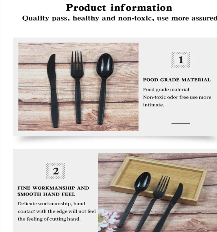 Environmentally Friendly Tableware Set Of 4 In 1 Cutlery Pack,Plastic ...