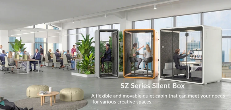 Luxury XL Silent Box Movable Office Pods Telephone Booth Soundproof ...