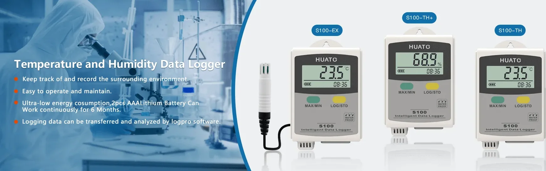 Laboratory Or Workshop Temperature And Humidity Recorder - Buy Data ...