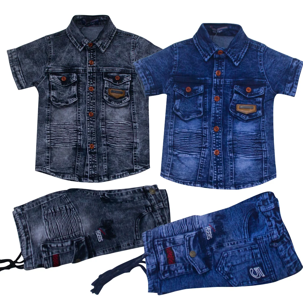 Fashionable kids wear Boys short-sleeved two piece sets kid clothing ...