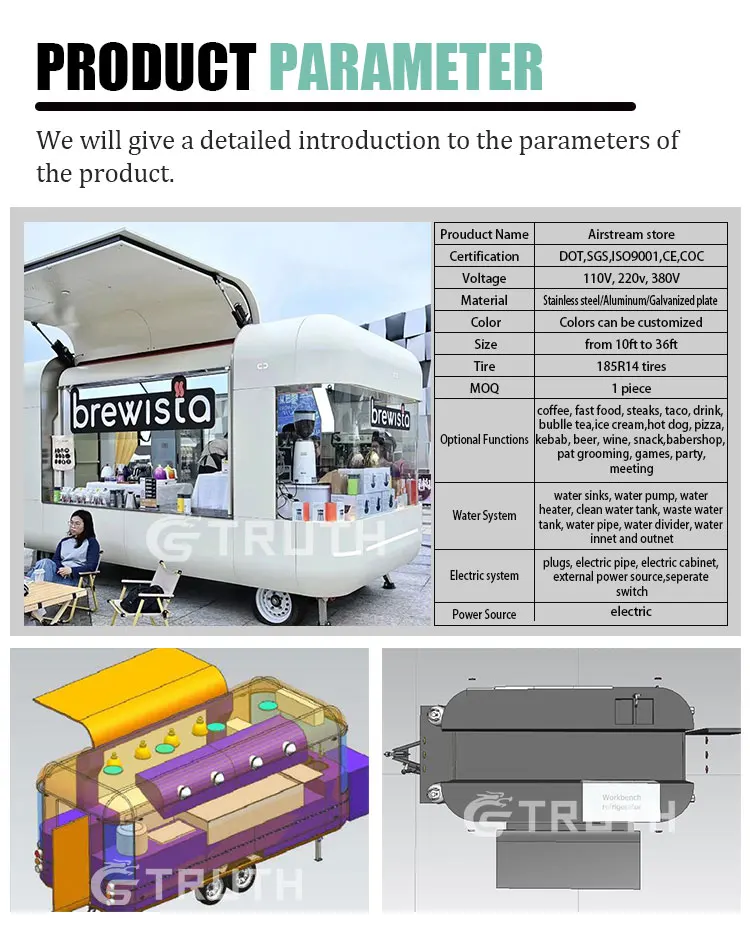 Street Side Road Food Cart - Fully Equipped Mobile Kitchen