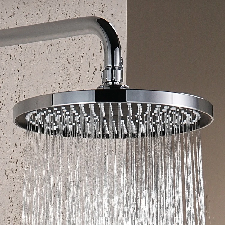 Hidden Concealed 2 Function Round Head Shower System Mixer Set for Bathroom