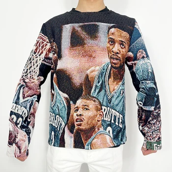 Custom Men's Sweater Tapestry Famous People Hoodies Blanket Hiphop ...