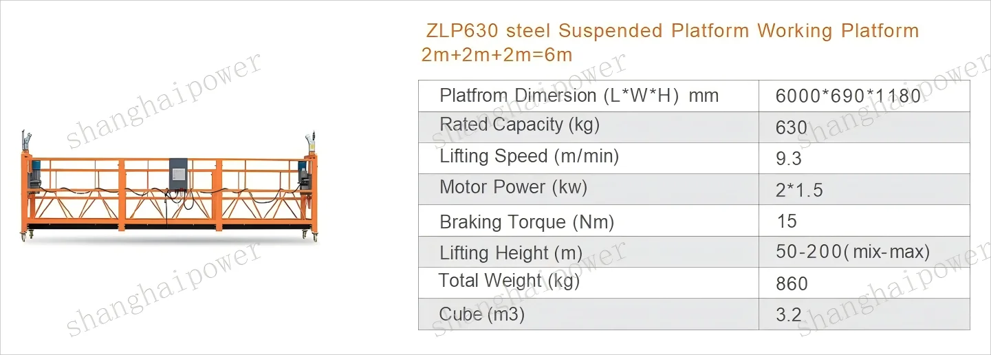 ZLP630 Electric Swing Stage - Efficient High-Rise Cleaning