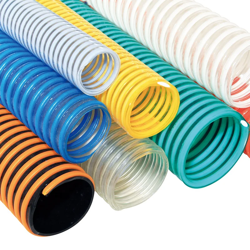 PVC flexible spiral reinforced vacuum suction hose 2 inch PVC suction ...