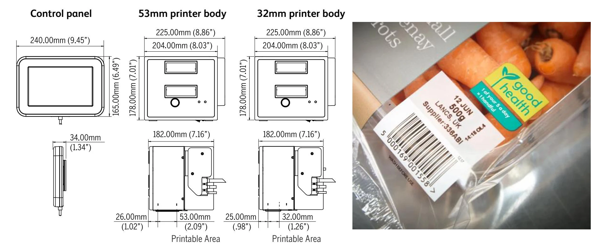 Vidojet 6330 Printer - Efficient Overprint Coder for Packaging