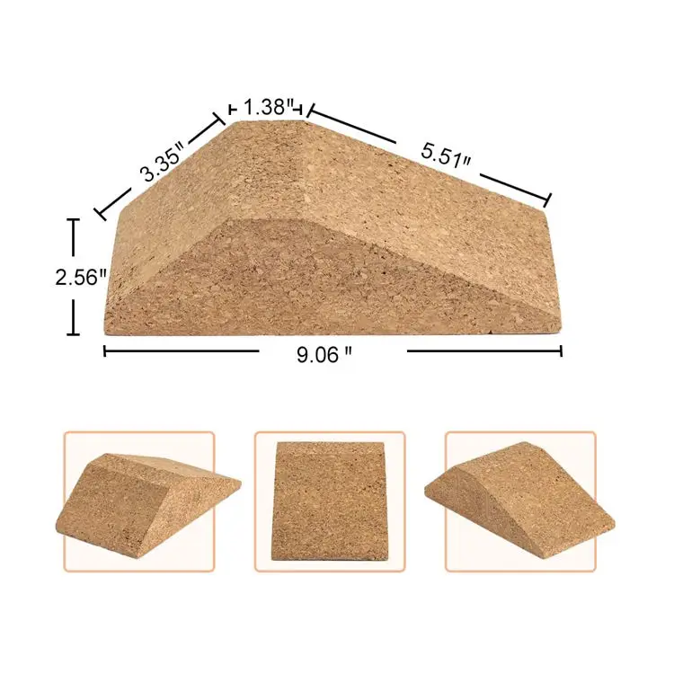 Bodybuilding Slant Board Calf Raise - Wooden Cork Squat Wedge Block