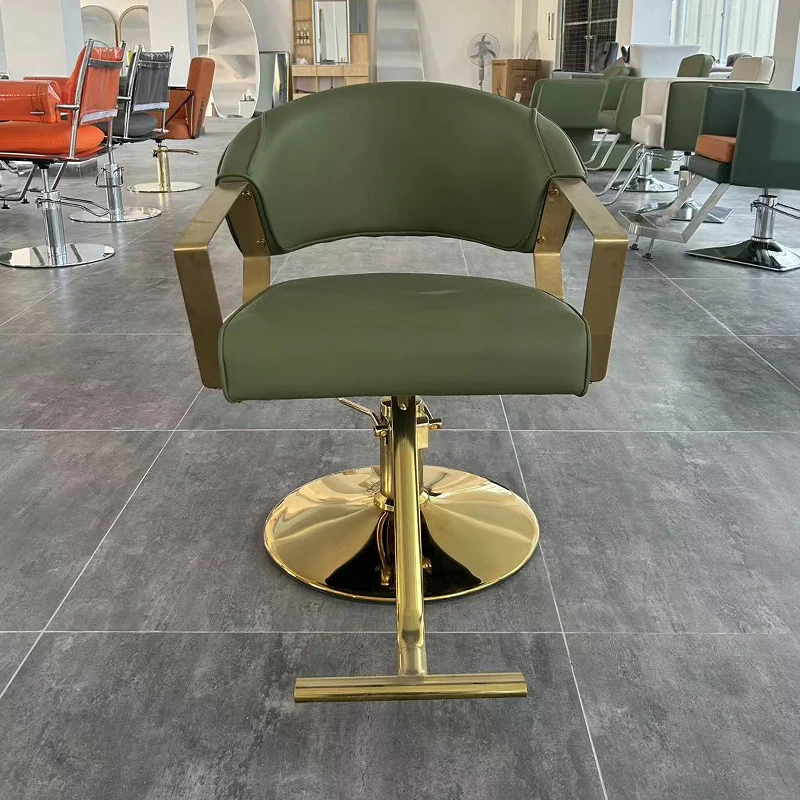 Luxury Gold Round Stainless Steel Base Small Styling Chair Modern ...