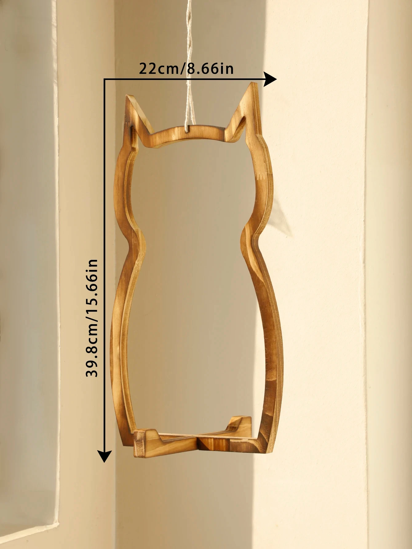 Cat Wooden Plant Stand Hanging Wall Decor Boho Multi Moon Plant Hangers ...