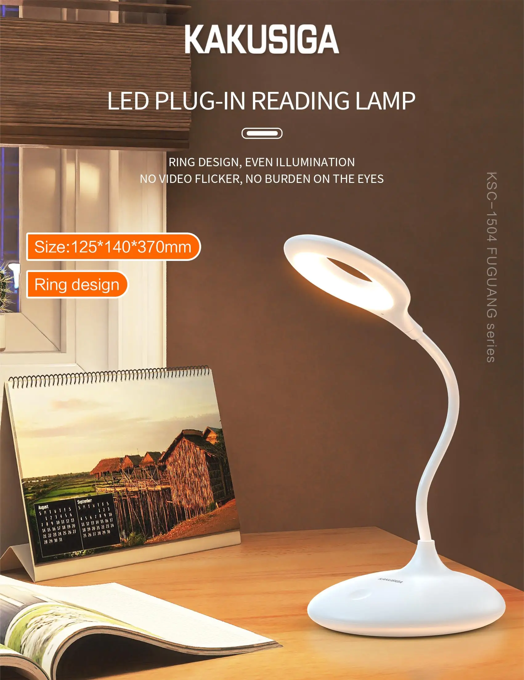 KAKUSIGA 360° Universal Touch LED Reading Table Lamp - Foldable ...