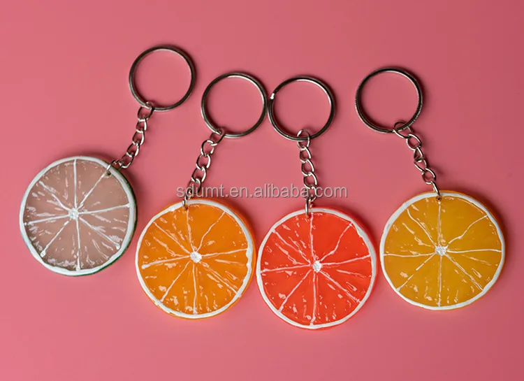 Cute Fruit Lemon Key Ring Decoration Craft For Key Chain Toy Handbag ...