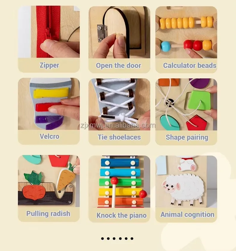Custom Wall-Mounted Busy Board - Educational Fun for Kids