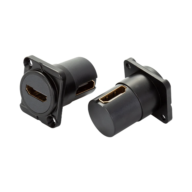 D-Type 4K 2.0 Cable 90Degree FacePlate Wall Panel Mount Connector In ...