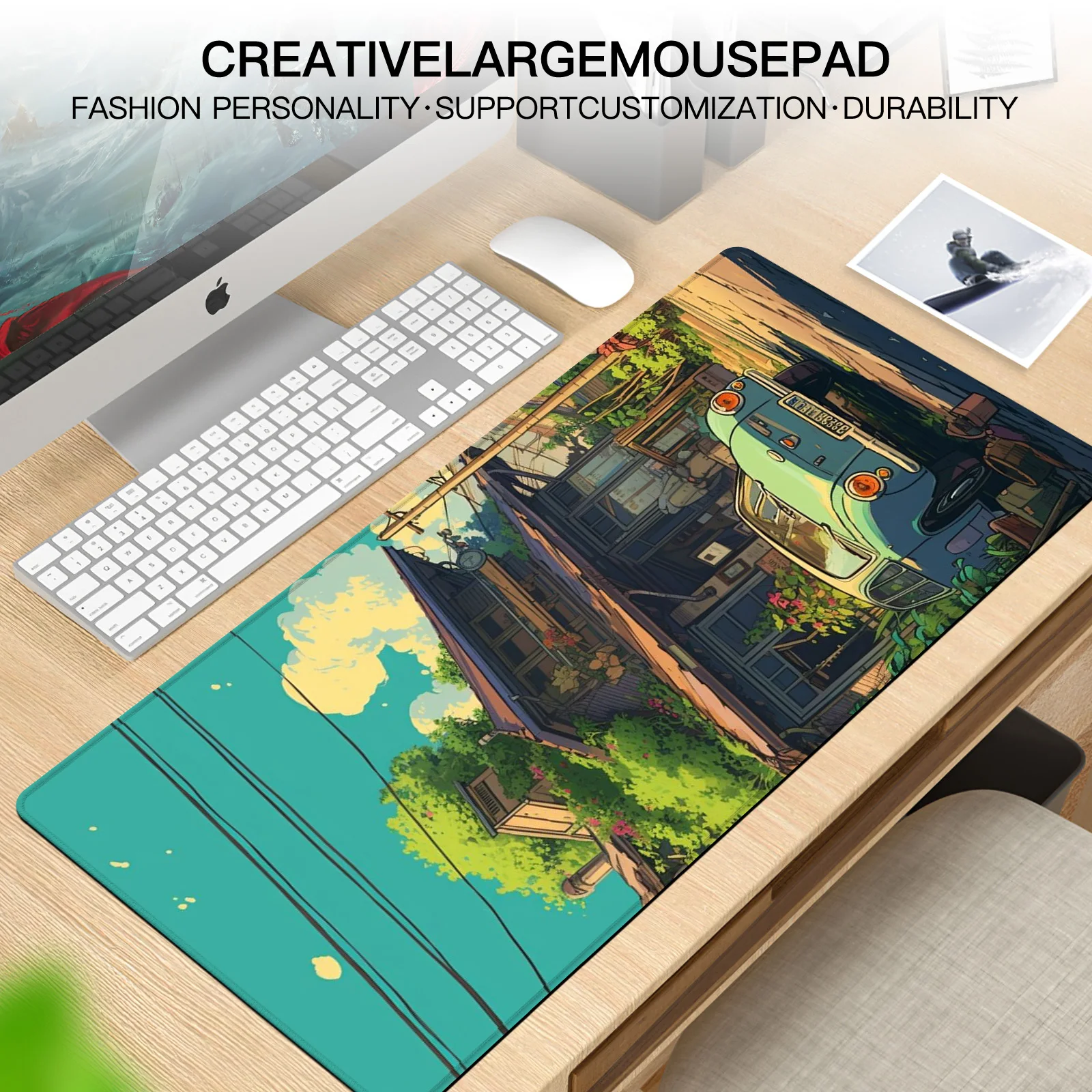 Cartoon Series FLAME SNAKE Beautiful Scene XL Mouse Pad 800x300mm Gamer ...