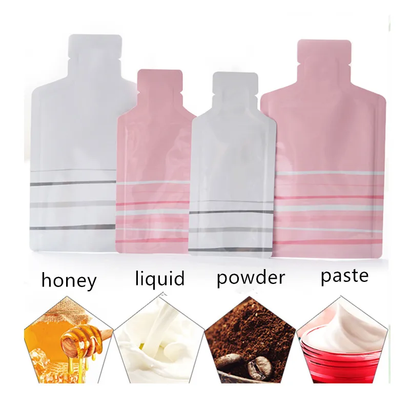 Small Mini Foil Packet Cosmetic Sample Bottle Shaped Sachet Packaging ...