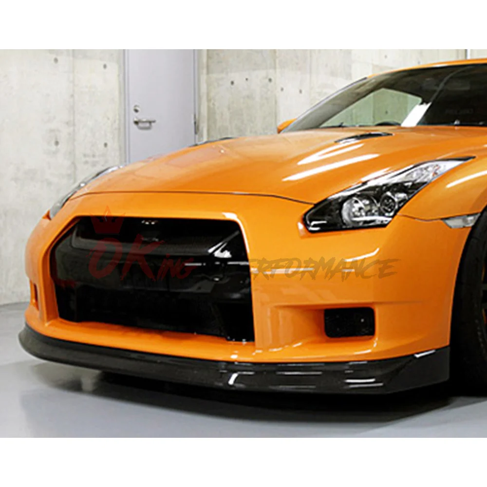 ZELE Style Carbon Fiber Front Lip for Nissan R35 GTR Body Kit CBA ...