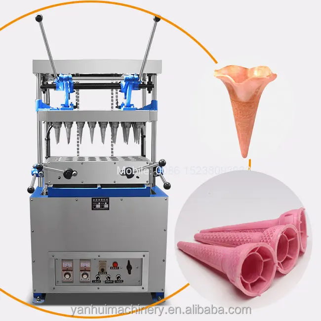 Automatic Wafer Cone Machine 24 Heads Egg Tray Ice Cream Wafer Cone ...
