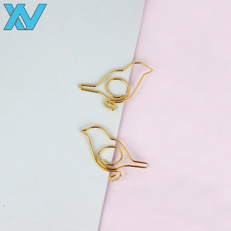 Unique OEM Dog Shaped Dachshund Design Golden Color Metal Wire Paper Clips