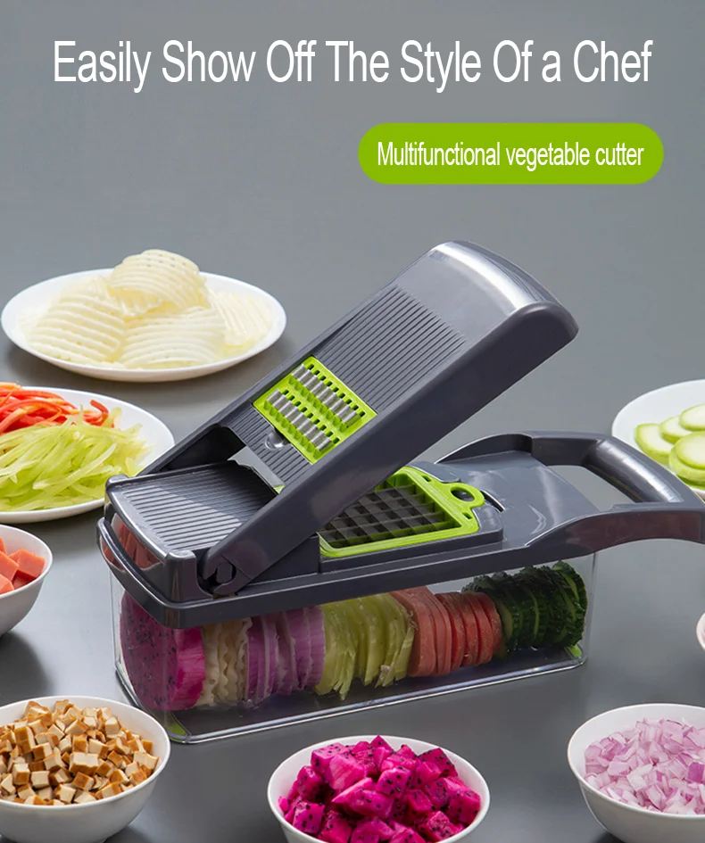 Vegetable Mandoline Slicer Chopper Onion Dicer Kitchen Fruit Tools ...