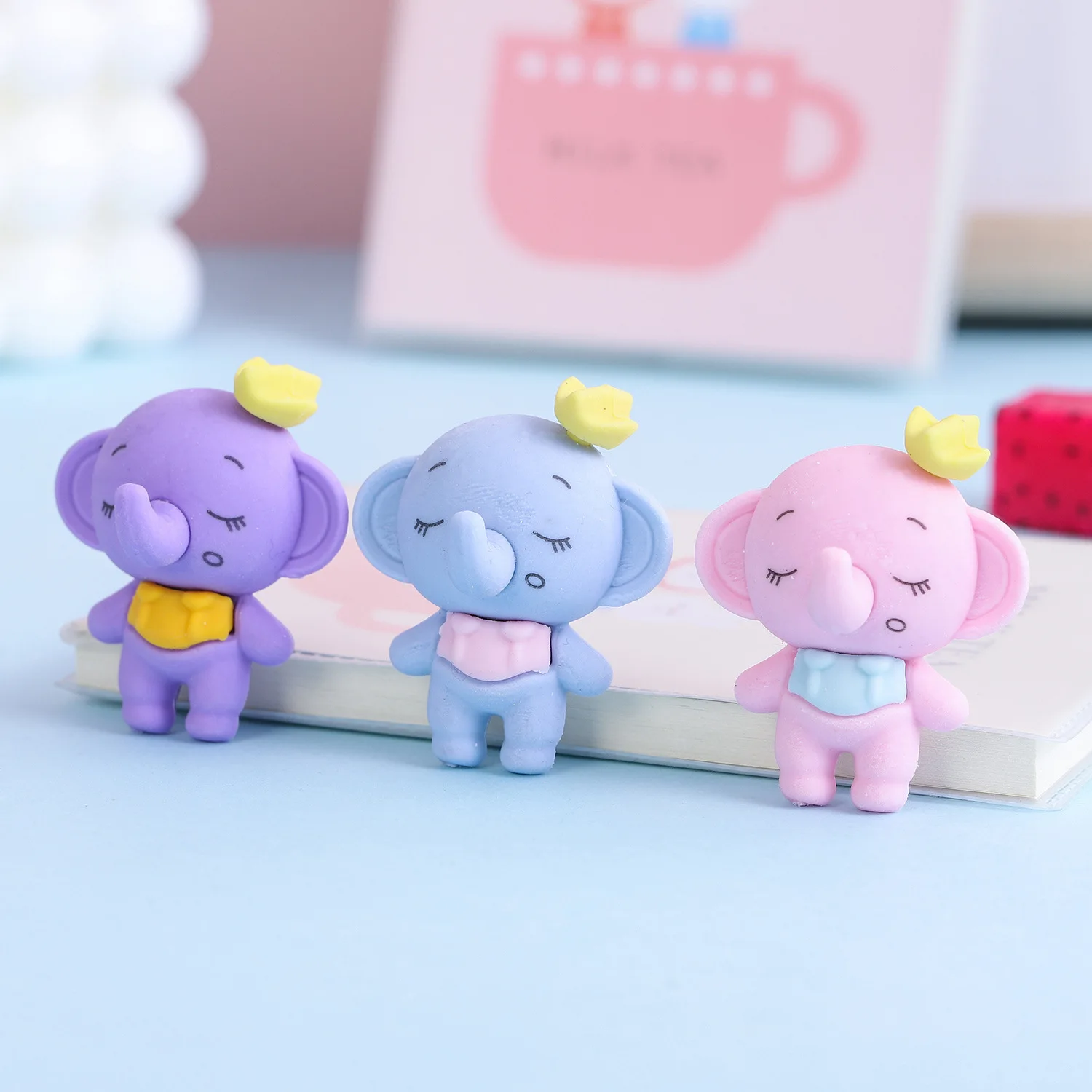 Wholesale Cute Cartoon Eraser - Rubber Elephant Erasers