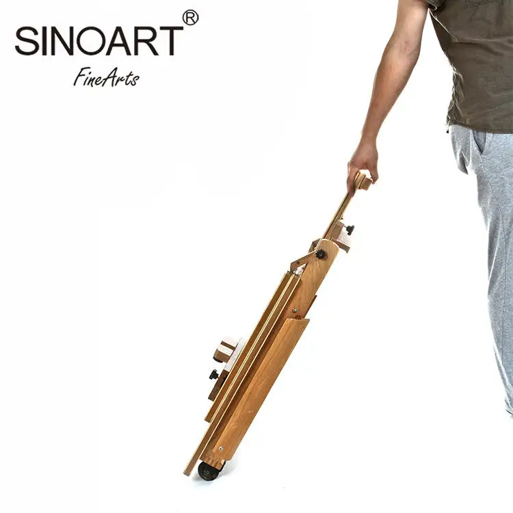 Universal Design Natural Portable Wooden Bench Artist Easel
