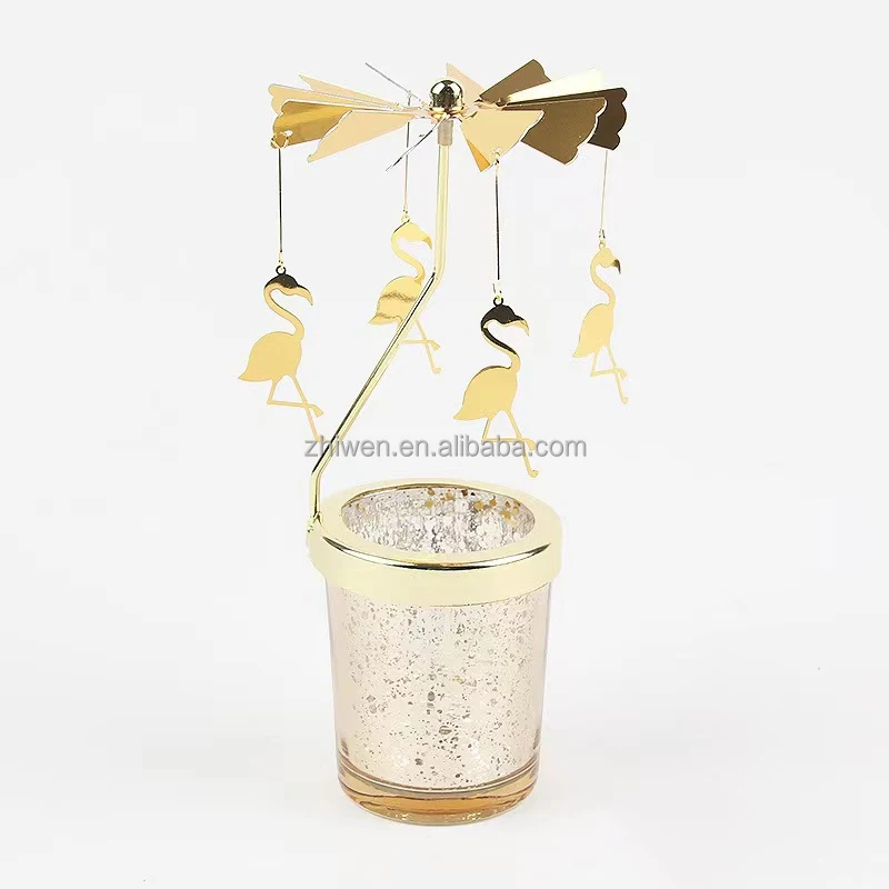 2024 Wholesale Christmas Candle Holder Carousel Soy Wax Rotating Candle ...