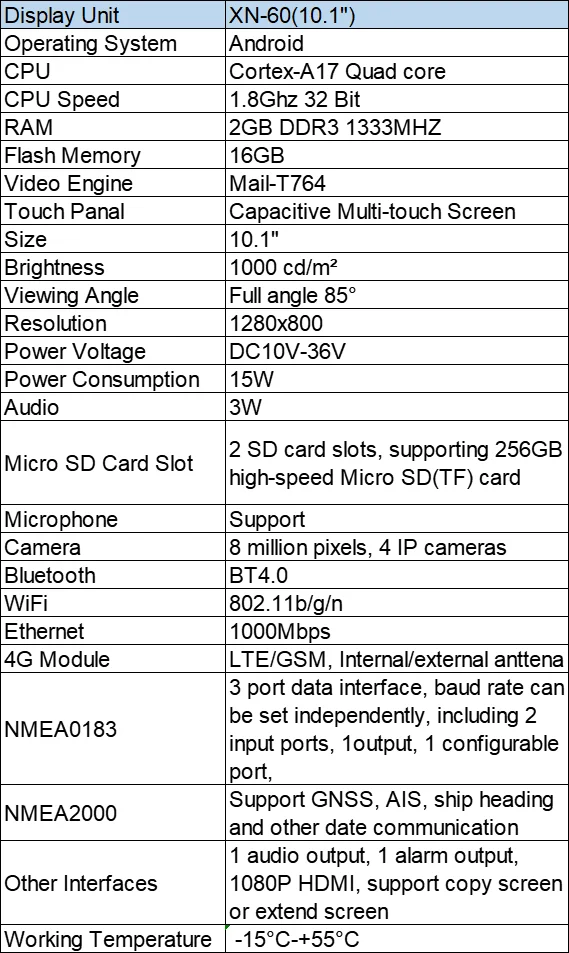 XINUO XN-6010 Marine Multi-Touch Display - GPS AIS Plotter