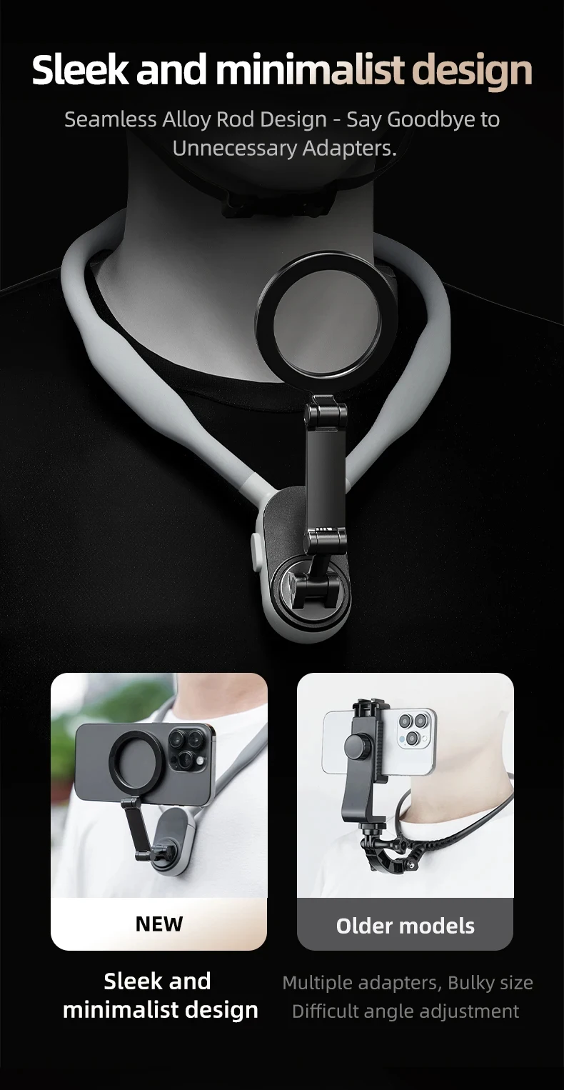 Flexible Magnetic Neck Strap Holder Mount Necklace For Iphone 15 Mobile ...