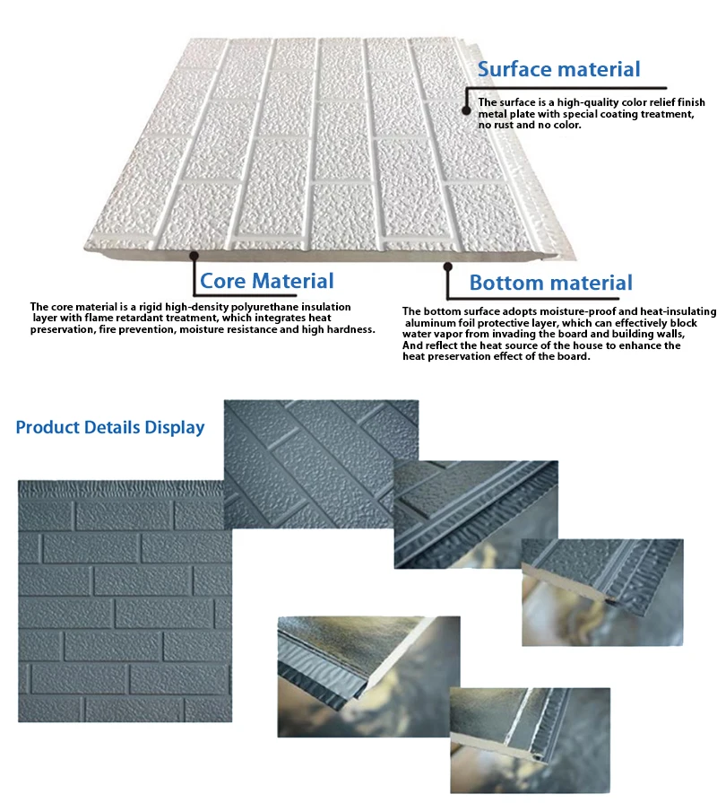 20mm Fireproof Pu Wall Panel Siding Panels Exteriorwall Polyurethane ...