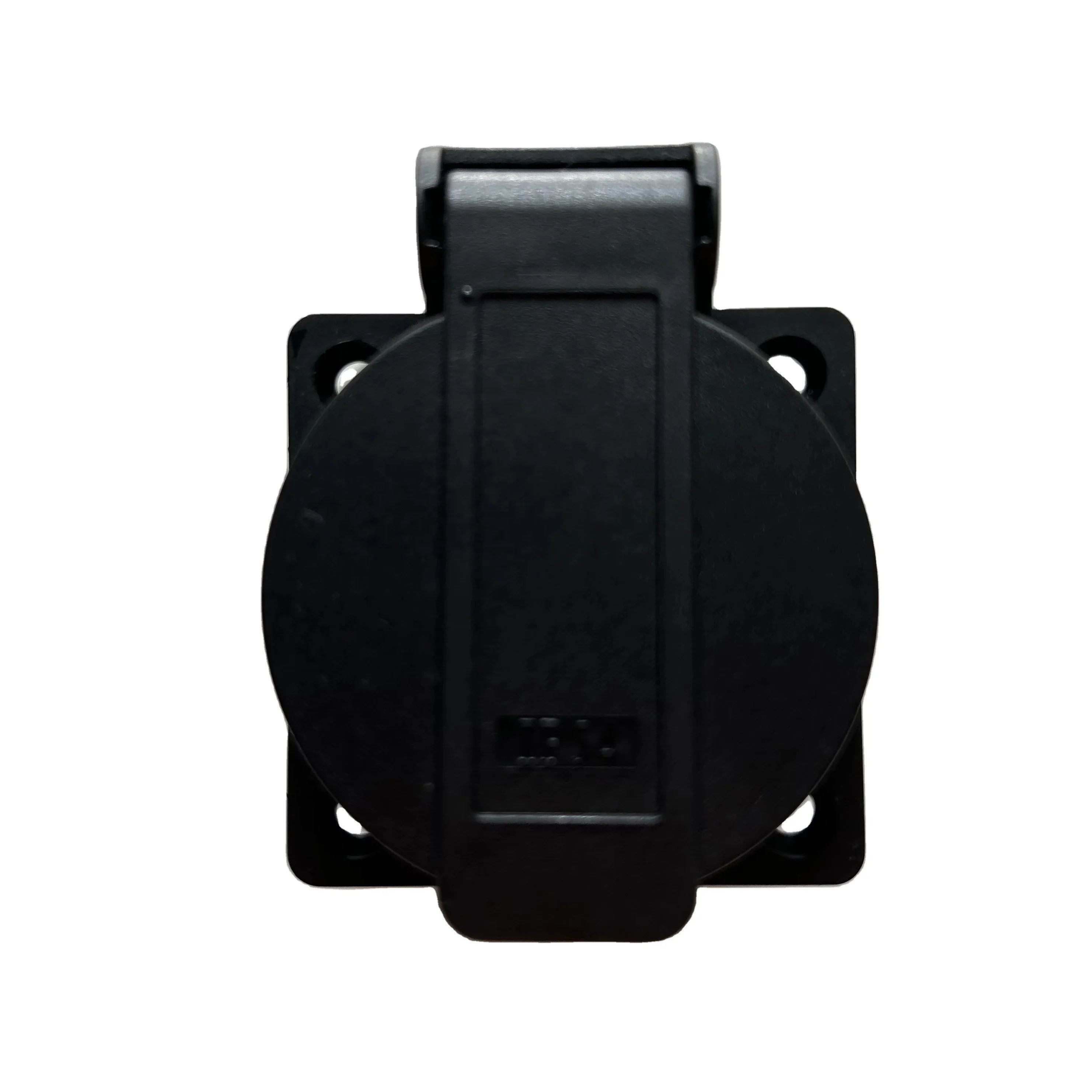 Black IP54 Waterproof 2P+E 3pin 220V 250V 16A Danish Socket