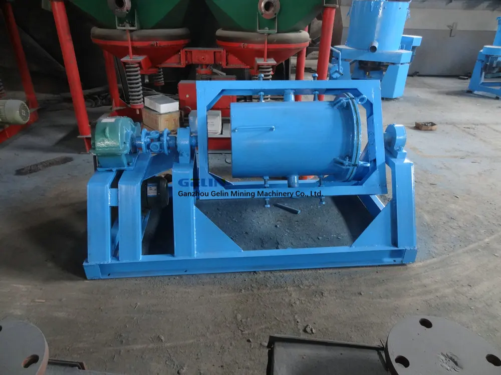 Tube Type and V Type Gold Amalgama Barrel Refining Machine
