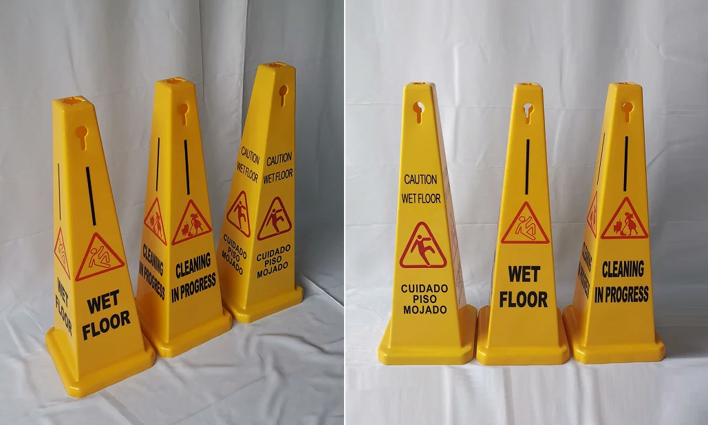 Wholesale Multi-color Plastic Pyramid Quadrate Warning Safety Signage ...