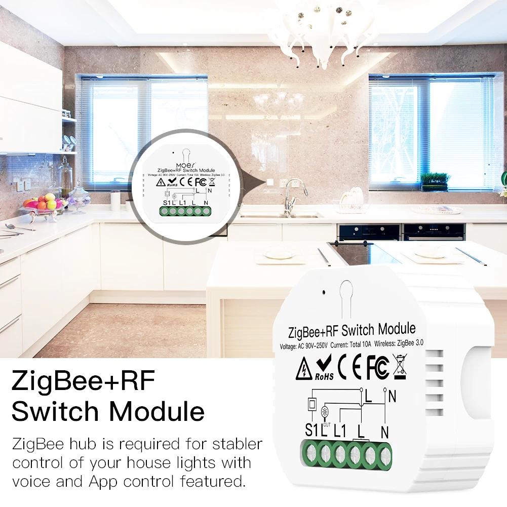 Zigbee Smart Module With Mini Design Wall Switch Box For Light Switch ...