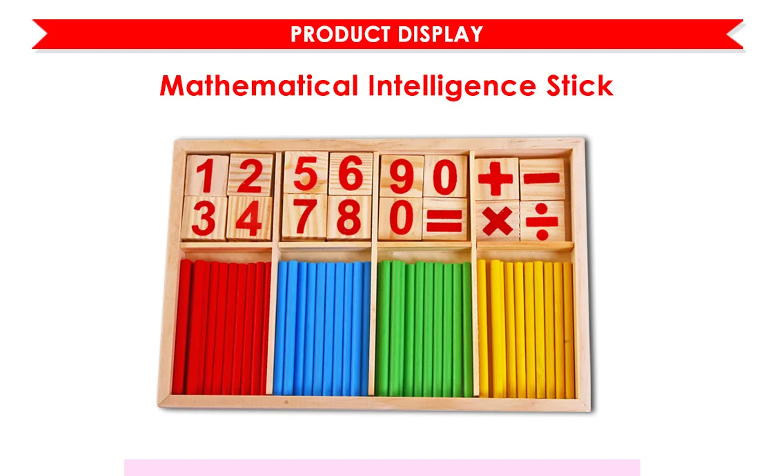Foska Kids Counting Toy Wooden Mathematical Intelligence Stick - Buy ...