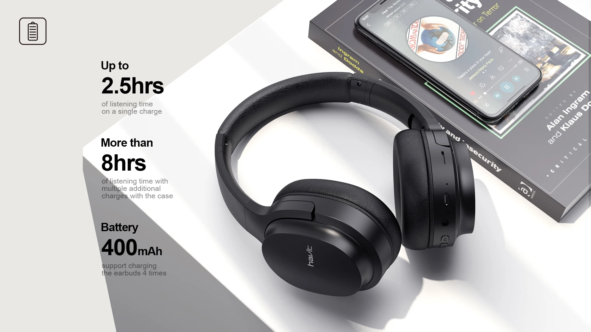 Havit I62 Headband Headphones - Wireless over-Ear Casque