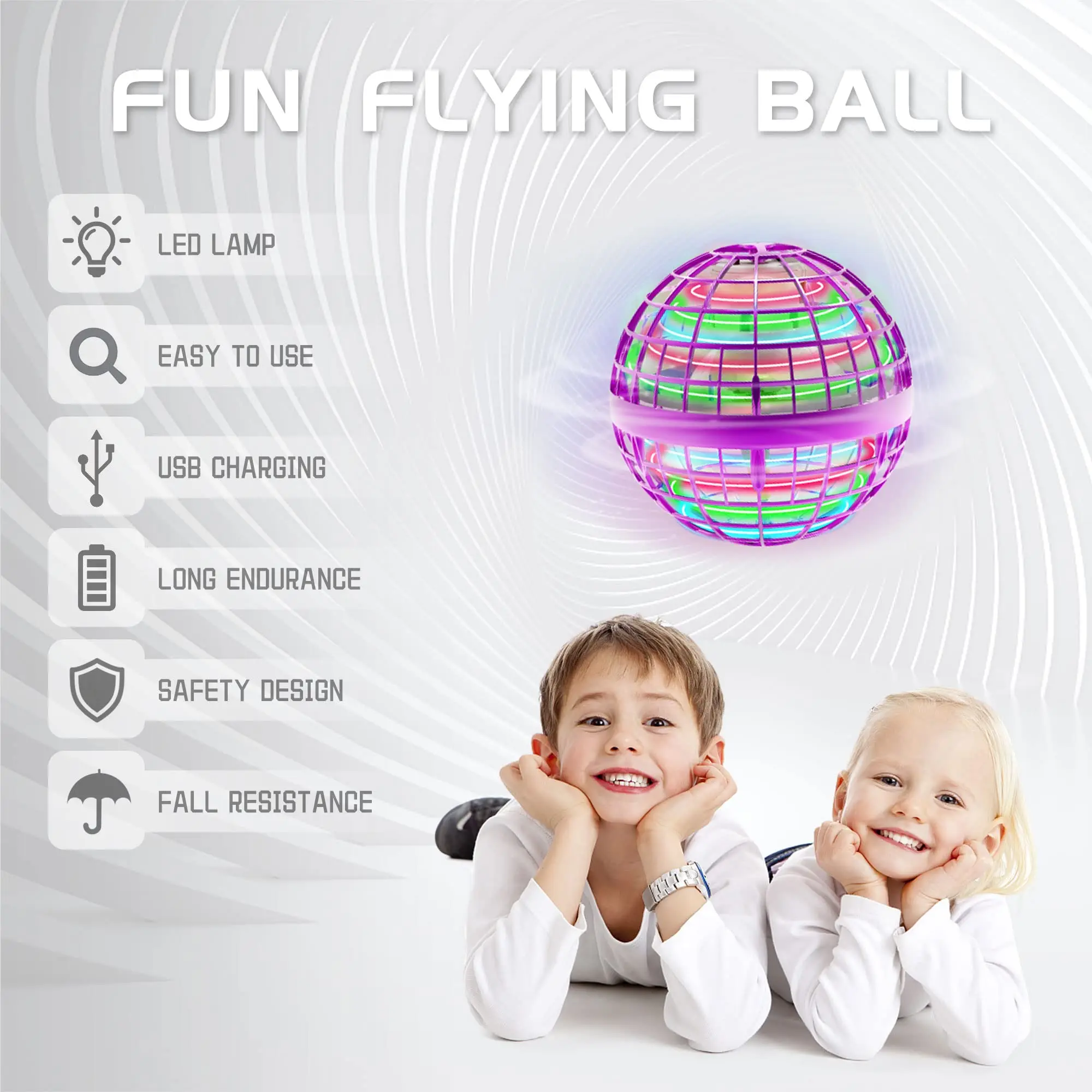 Flying Ball Toy Globe 360 Rotating Hand Controlled Flying Orb Ball Toys ...