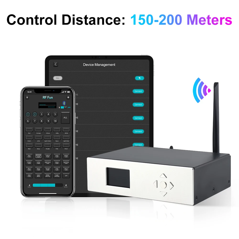 Radio Frequency Singal Transmitter App & Dmx Function For Gflai Remote ...
