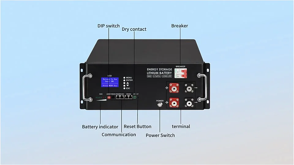 Smart Led Energy Storage System Bms 48v 50ah 100ah 200ah Lfp Battery 4 ...