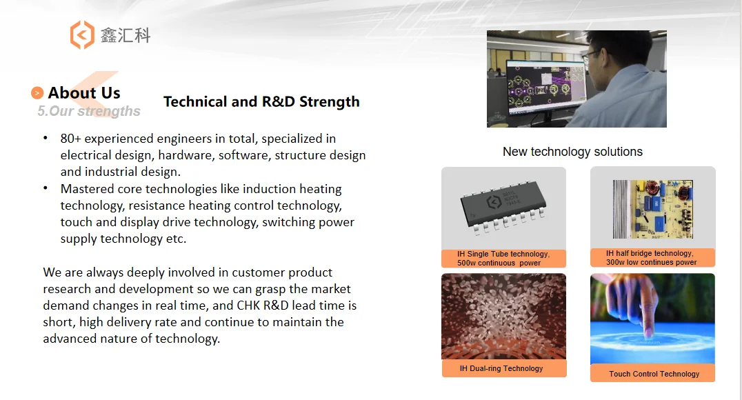 2 Zones Vertical Induction Hob with Physical Knob Switch Control ...