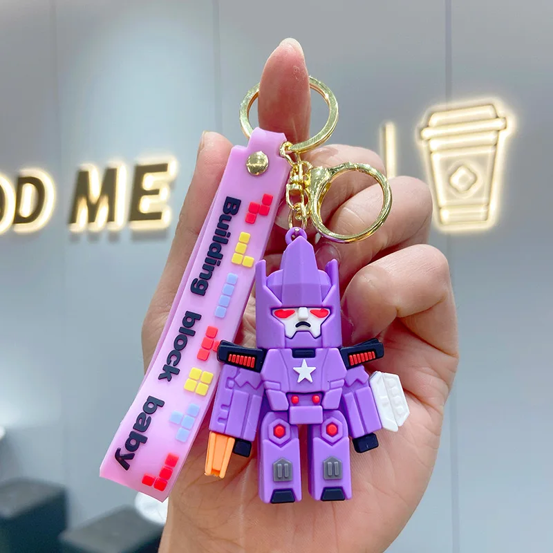 Cartoon Transformer Key Chain - Creative Robot Pendant