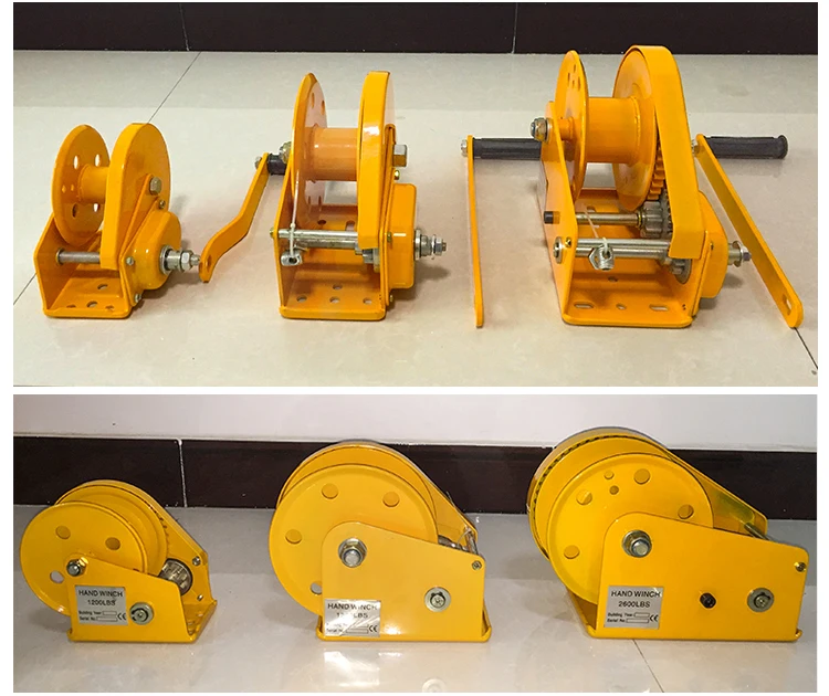 Manual Hand Winch Hoist 1200lbs 2600lbs Small Winch Mini Hand Hoist ...