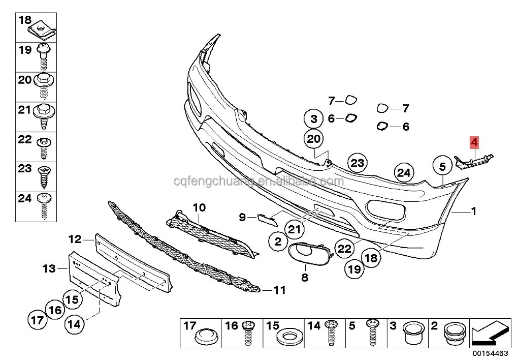 Front Bumper Positioning Bracket Mount Support Bracket for BMW X5 E53 ...